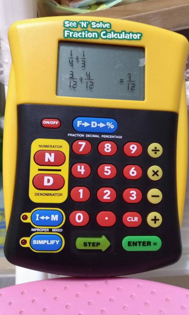 分數數學計算機 Fraction Calculator, 書本 & 文具, 雜誌及其他 - Carousell