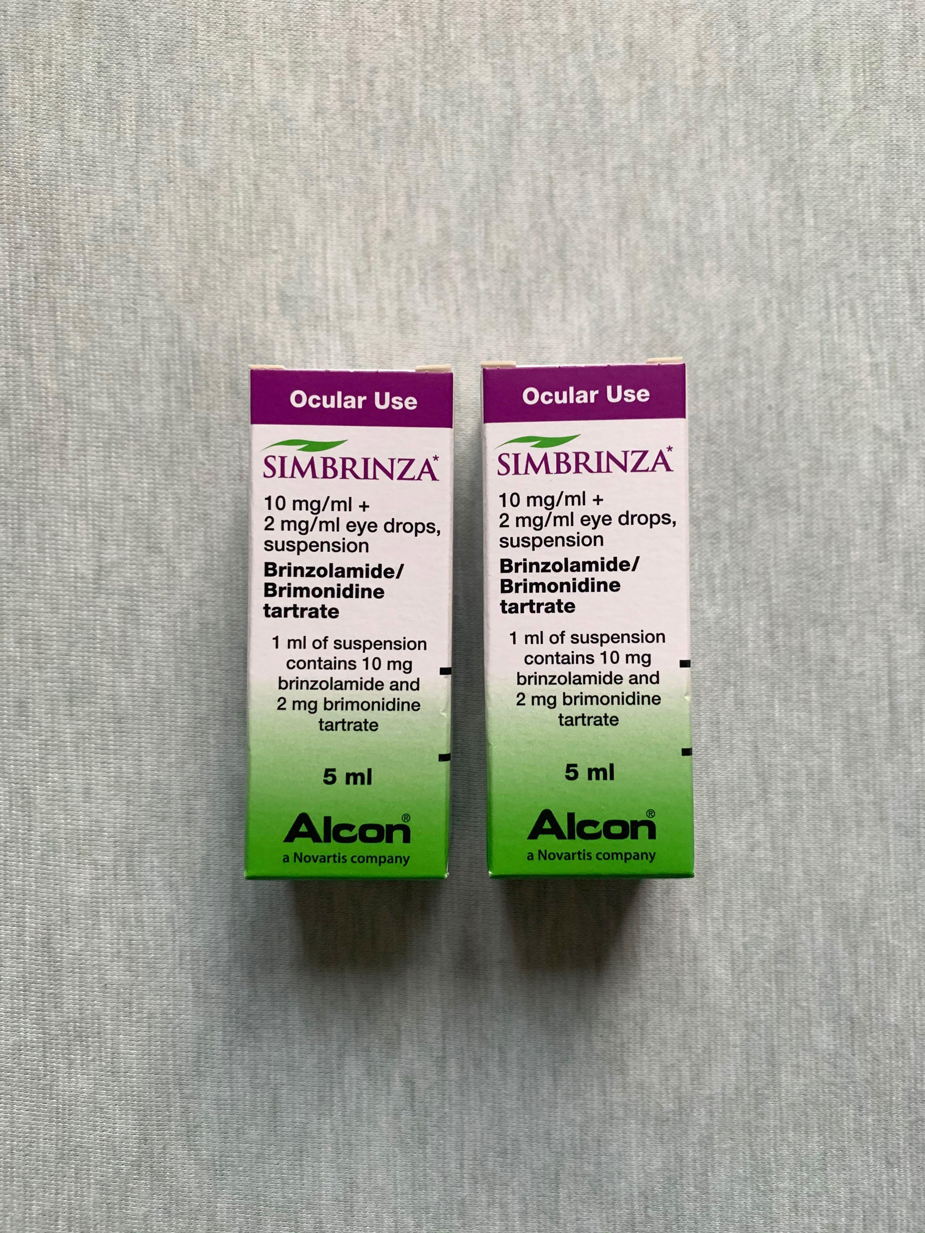 全新Alcon 眼藥水 Simbrinza 5ml eye drops suspension , 美容＆化妝品, 沐浴＆身體護理, 沐浴及身體 ...