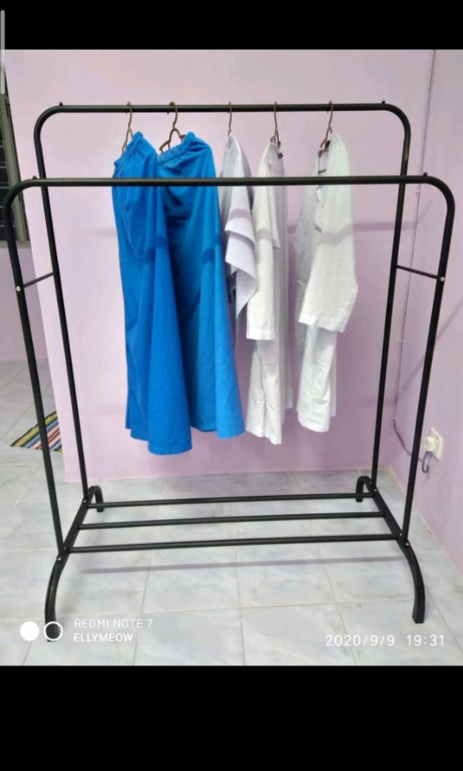 Ampai baju single/double pole, Furniture & Home Living, Furniture, Bed ...
