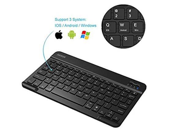 Arteck HB030B Universal Slim Portable Wireless Bluetooth 3.0 7-Colors ...