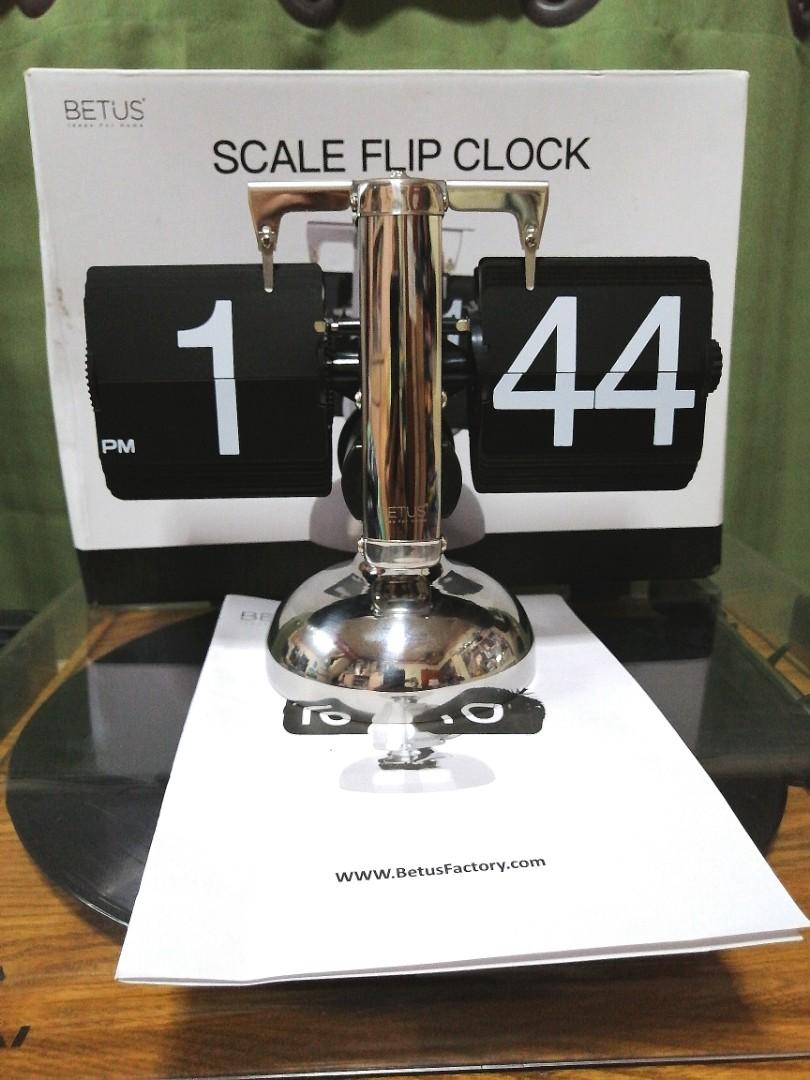 Betus Retro Vintage Style Scale Flip Clock Mechanical Desktop Digital ...