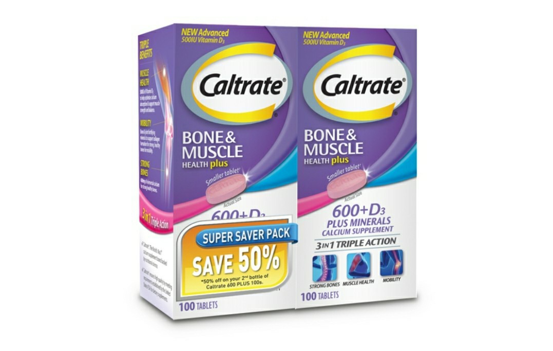 Caltrate bone and muscles plus calcium 100 tablets, Health & Beauty ...