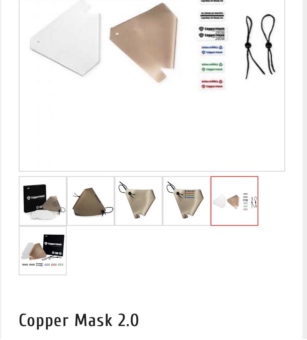 Copper Mask V2.0 - protect yourself against COvid19, Everything Else ...
