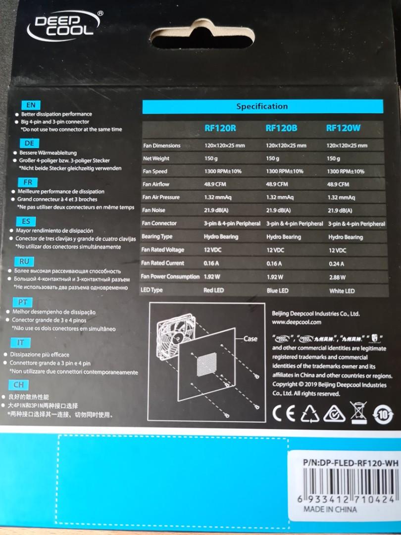 Deepcool RF120, Computers & Tech, Parts & Accessories, Computer Parts ...