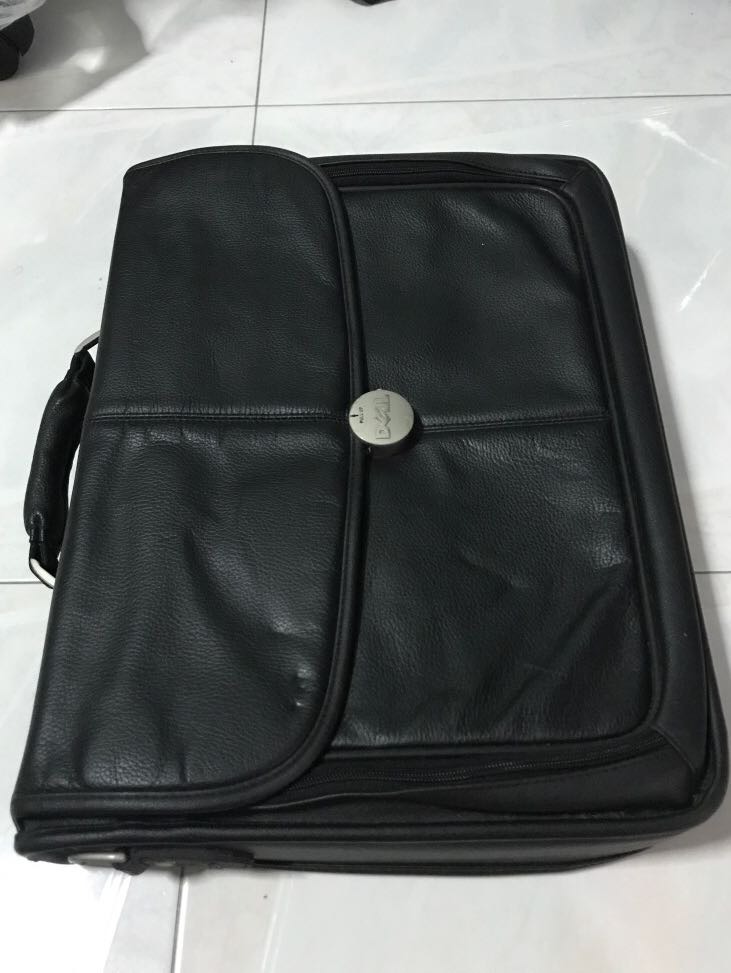 Dell Leather Laptop bag, Men's Fashion, Bags, Briefcases on Carousell