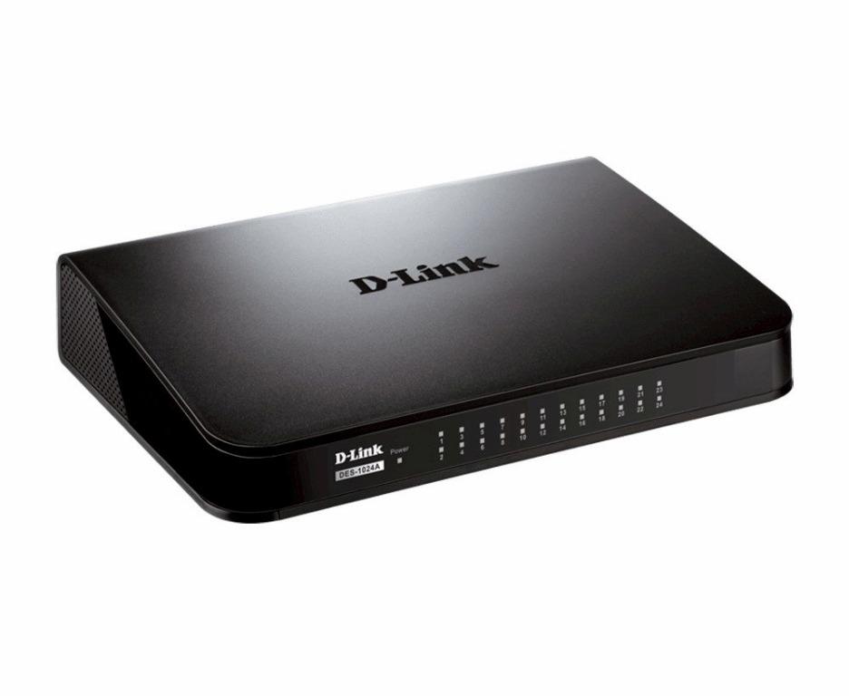 D-Link DES-1024A 24-Port 10/100 Mbps Unmanaged Desktop Switch (Plastic ...