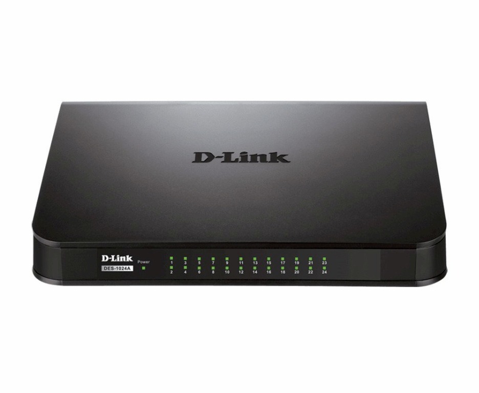 D-Link DES-1024A 24-Port 10/100 Mbps Unmanaged Desktop Switch (Plastic ...