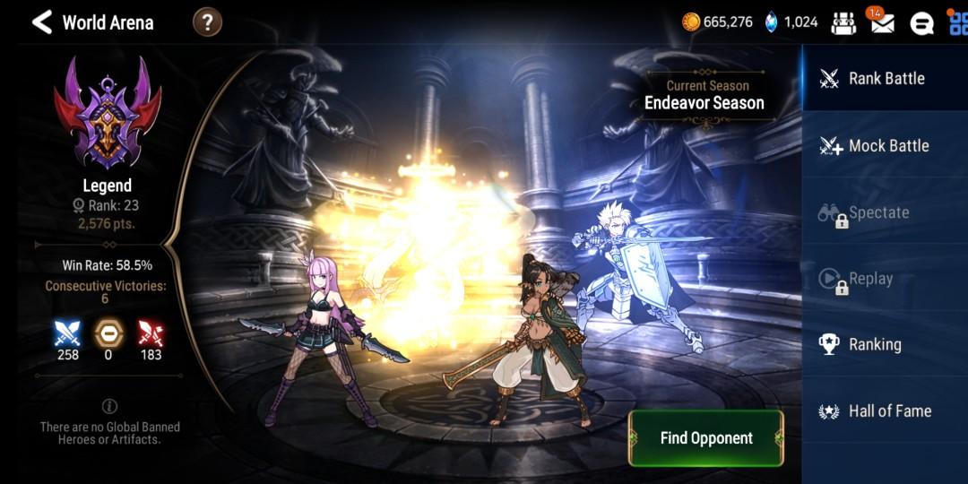 Epic 7 Account / Arena Top 100 Frame [11 ML 5 Stars] End Game RTA ...
