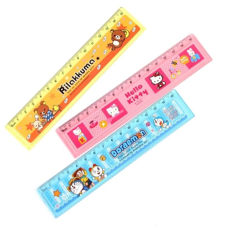 Foldable Cartoon 30cm Ruler with Shape template (Rilakkuma, Doraemon ...