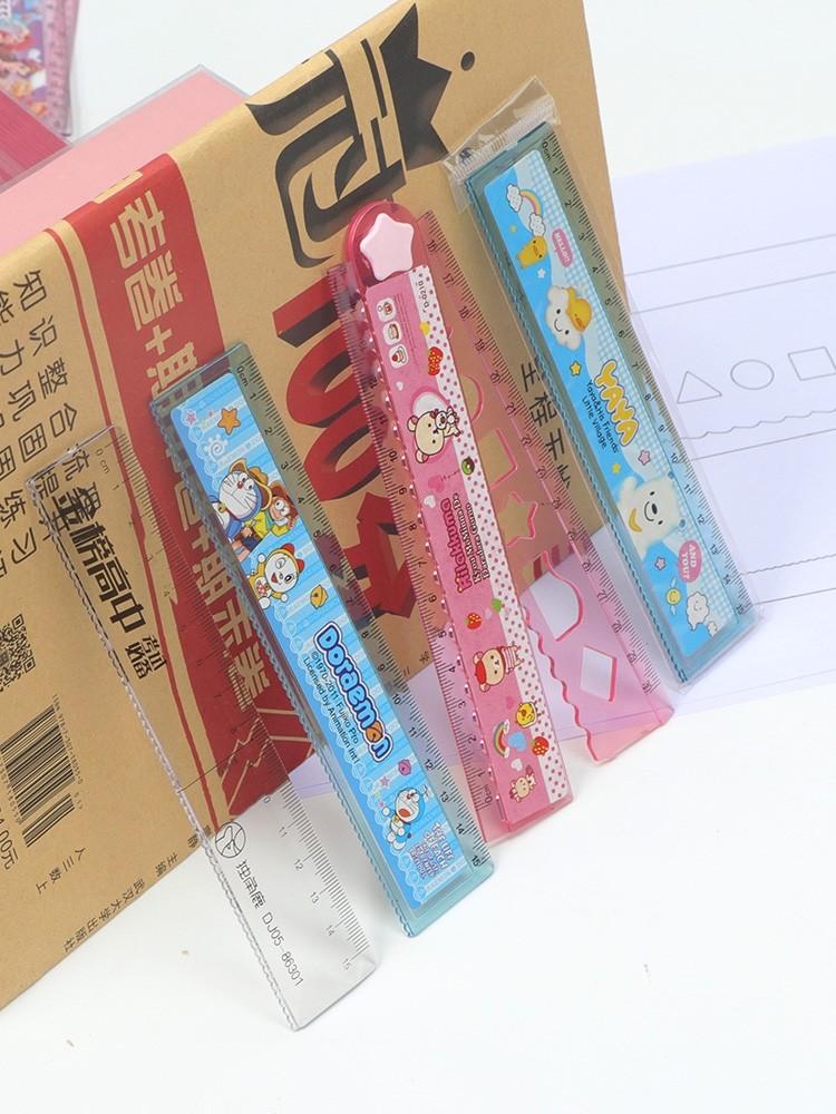 Foldable Cartoon 30cm Ruler with Shape template (Rilakkuma, Doraemon ...