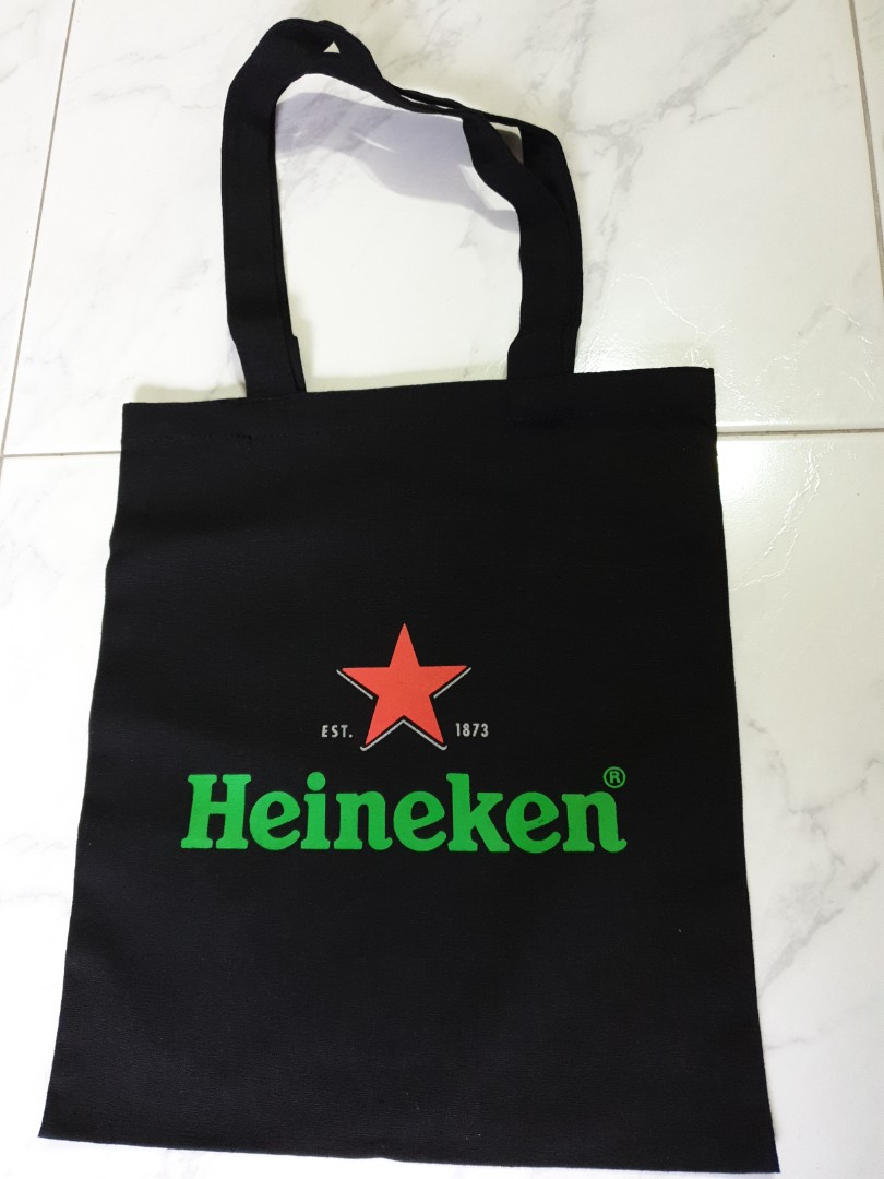 Heineken canvas Tote Bag, Luxury, Bags & Wallets on Carousell