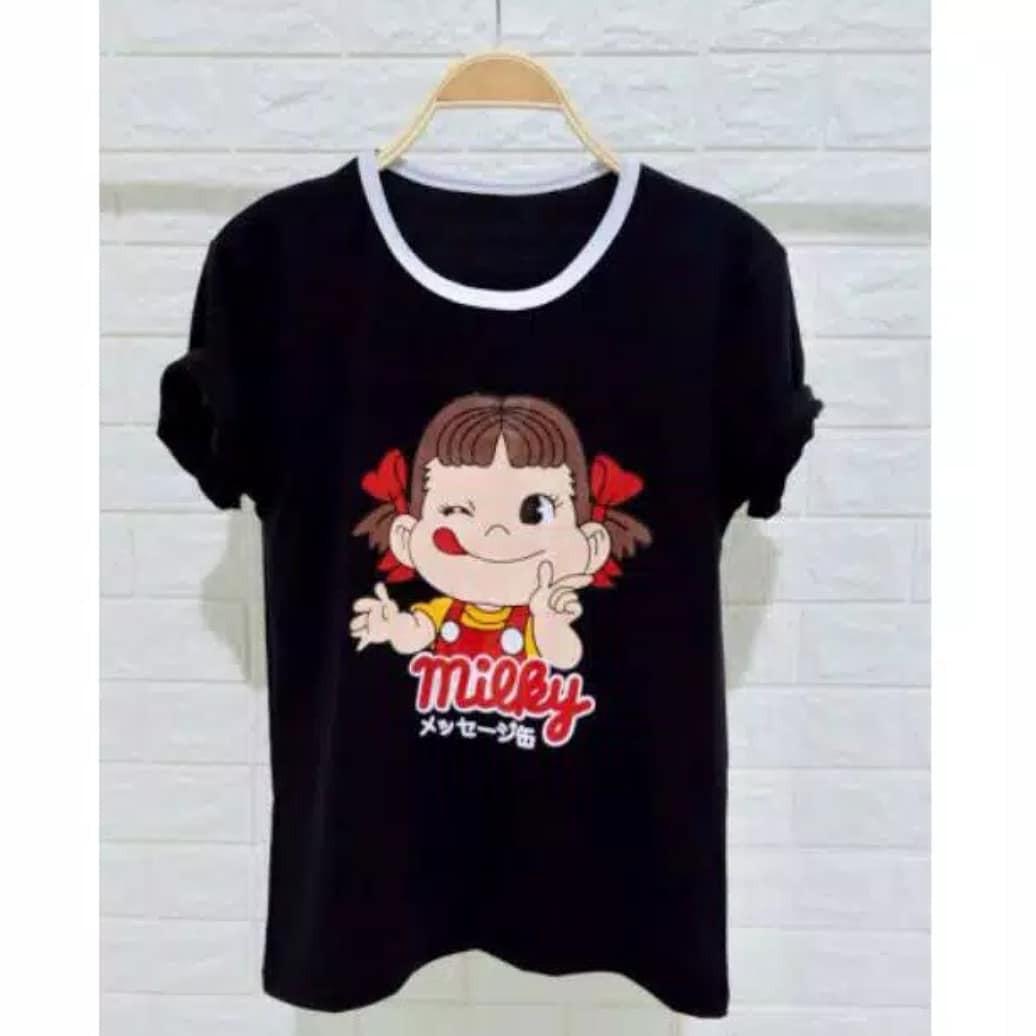 Kaos Peko Chan / Kaos Milky / Baju Peko Chan / Baju Milky, Fesyen Wanita, Pakaian Wanita, Atasan ...