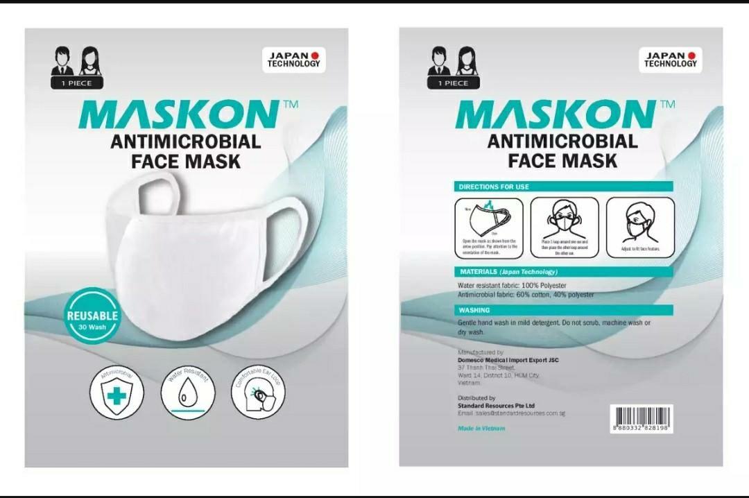 Maskon Antimicrobial Mask, Everything Else on Carousell