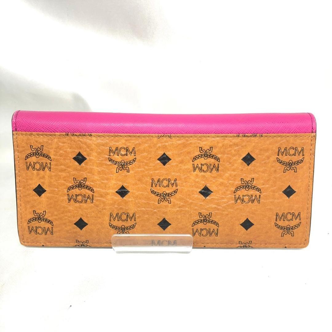 MCM Long Wallet Pink x Brown, Luxury, Bags & Wallets on Carousell