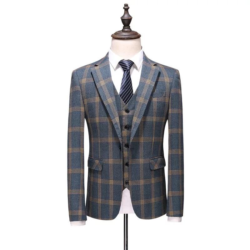 Men 3pc suit checkered suit formal suit wedding suits available prom ...