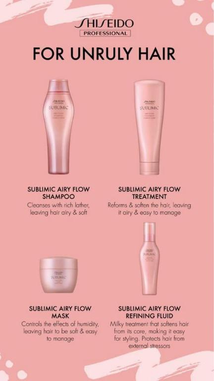 NEW Launched! Shiseido Sublimic Airy Flow Full Series - Shampoo/Hair Treatment/Mask/Refining ...