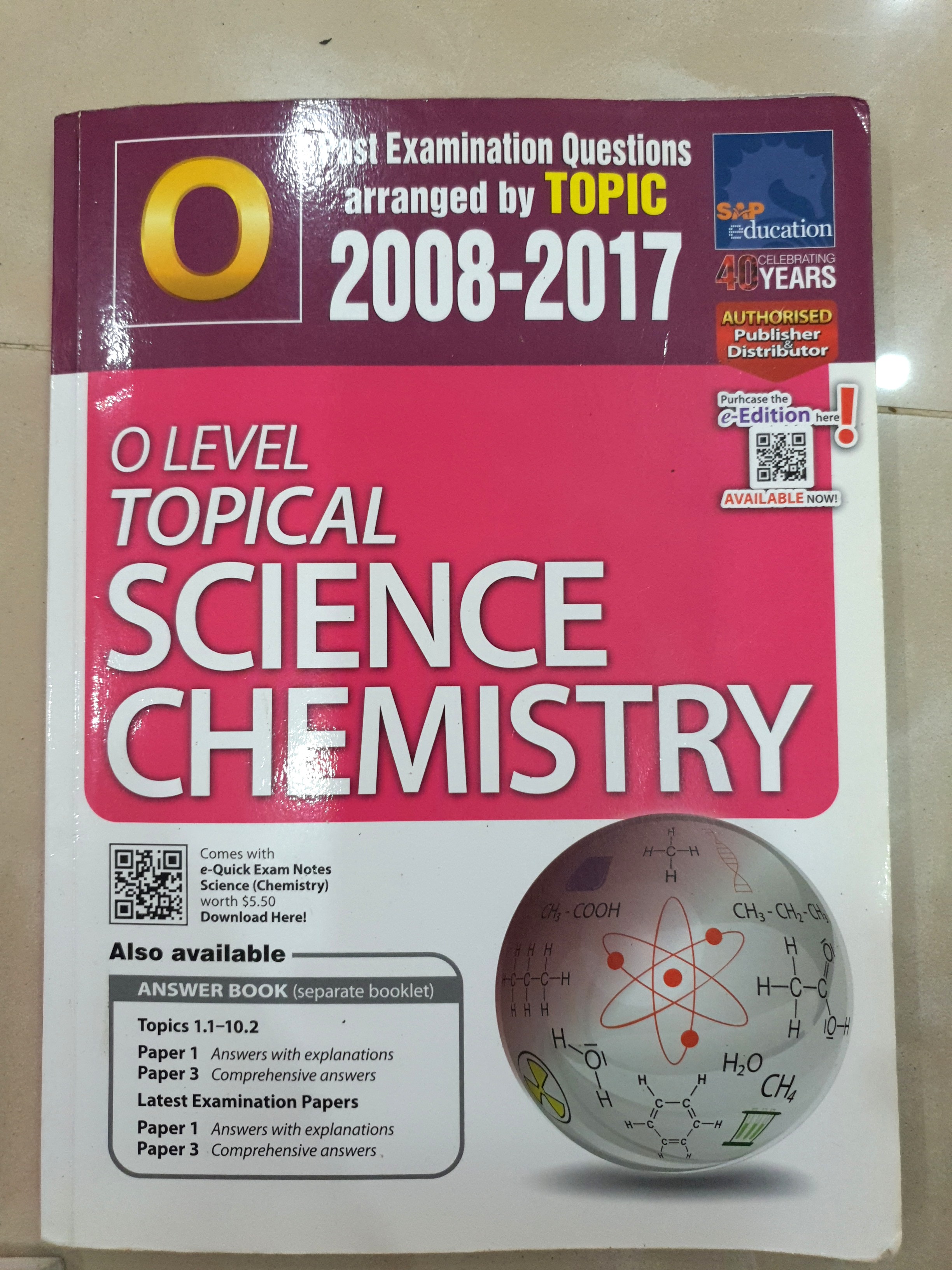 O Level Topical Science Chemistry TYS, Books & Stationery, Textbooks ...