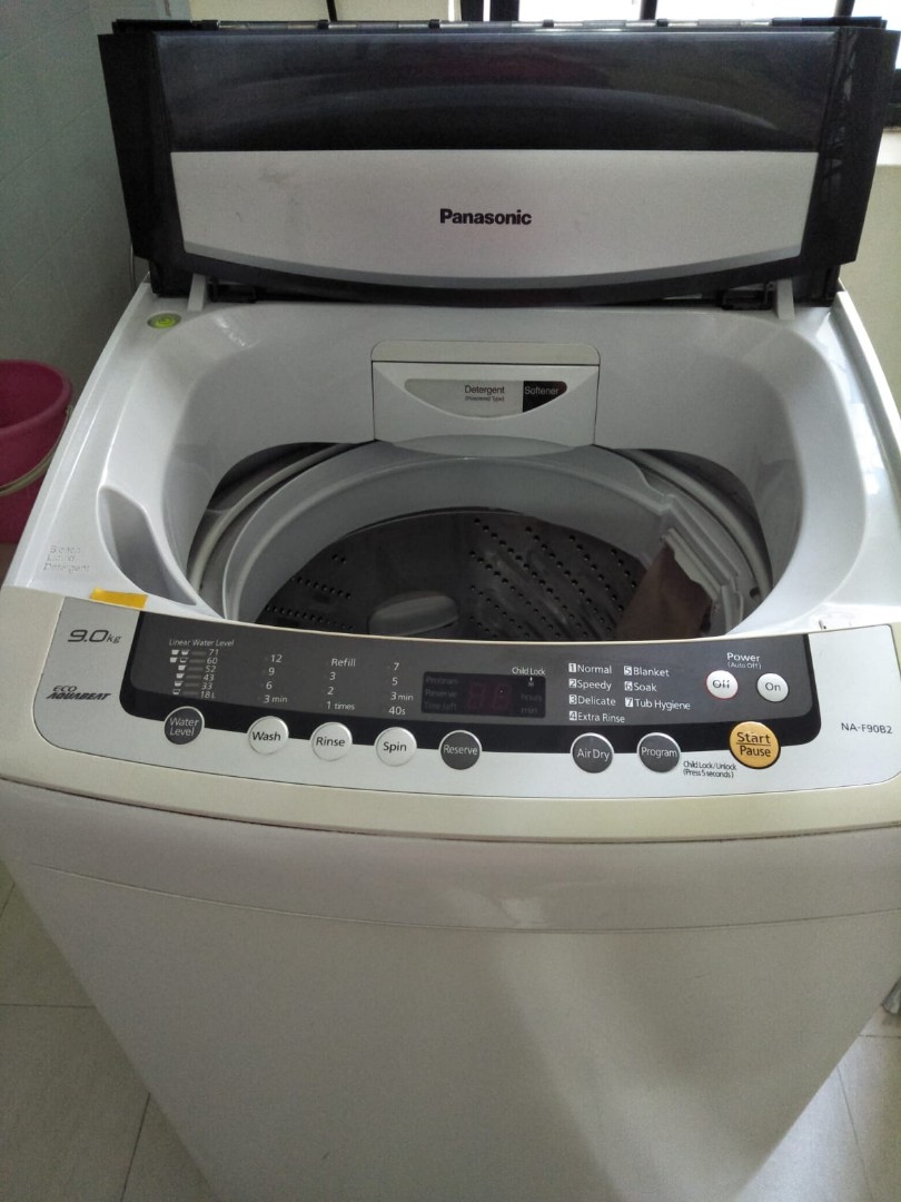 Panasonic 9kg Washing Machine NA-F90B2, TV & Home Appliances, Washing ...