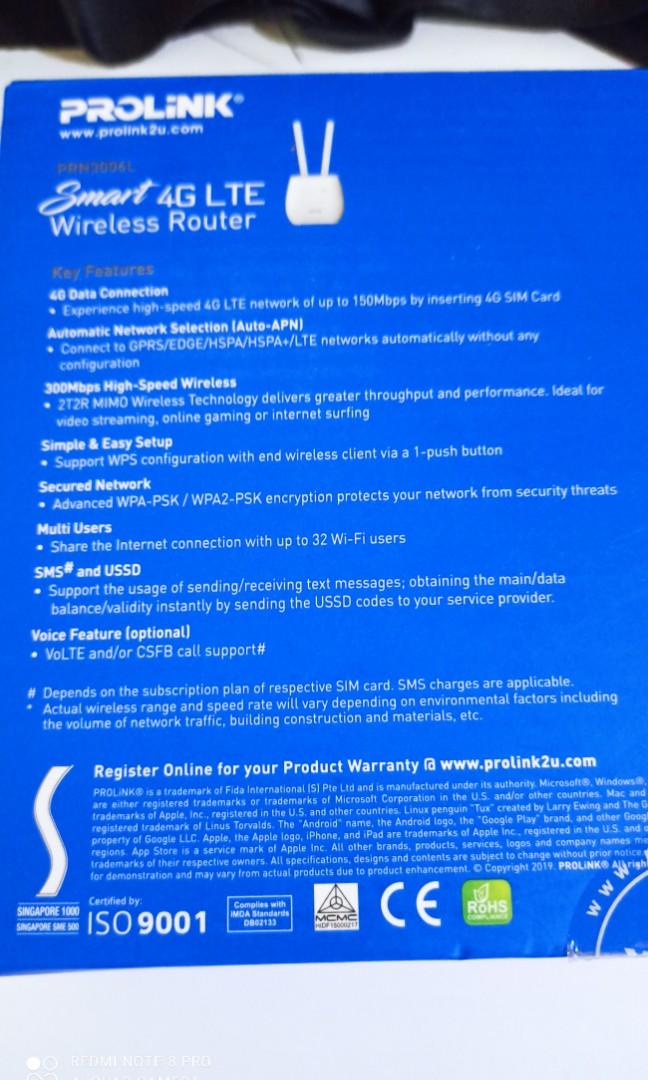 Prolink router, Computers & Tech, Parts & Accessories, Networking on ...