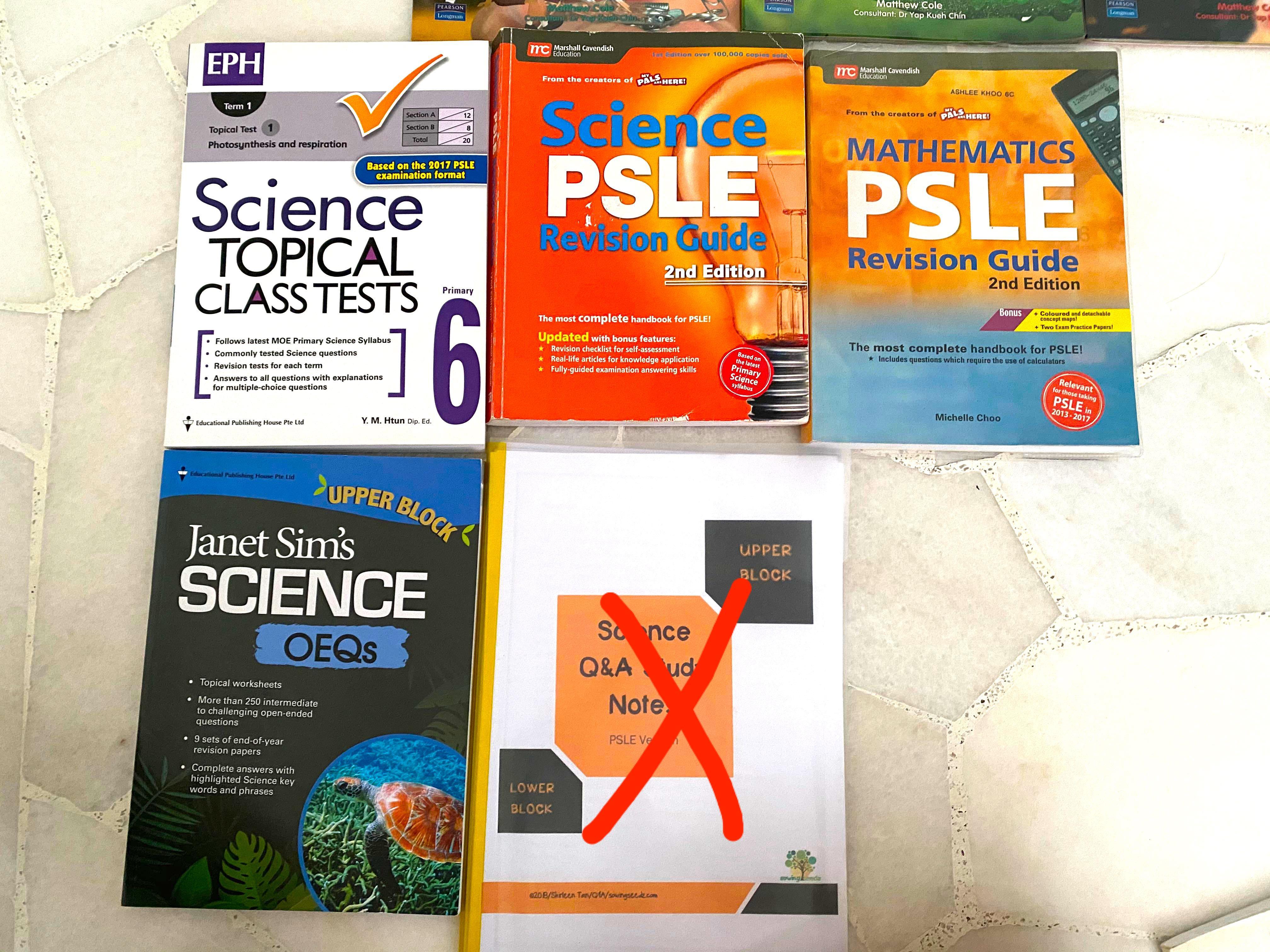 PSLE/P3 P4 P5 P6 science/math assessment books - new & great condition ...