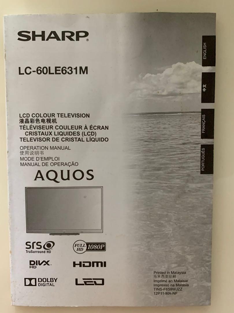 Sharp LCD 60 inch Colour TV, TV & Home Appliances, TV & Entertainment ...