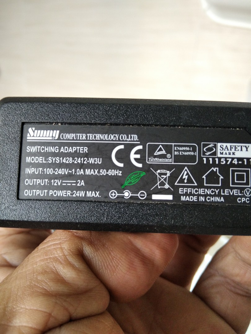 Sunny adapter 12V - 2A, Computers & Tech, Parts & Accessories, Cables ...