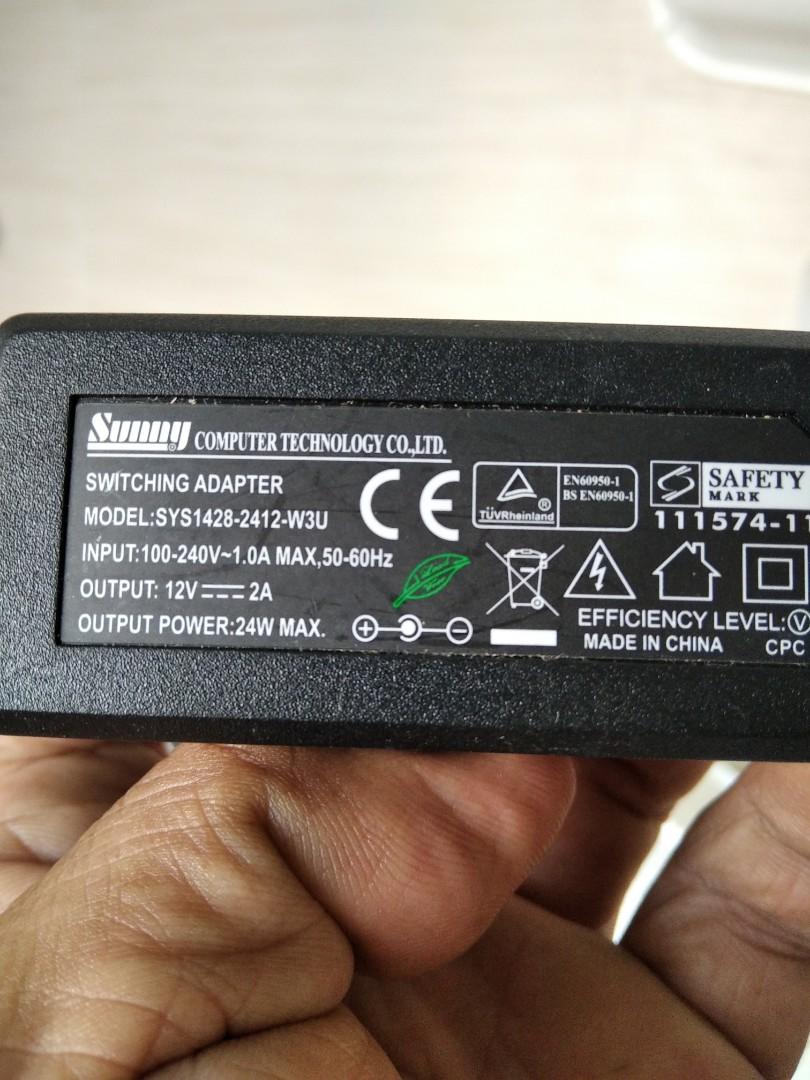 Sunny adapter 12V - 2A, Computers & Tech, Parts & Accessories, Cables ...