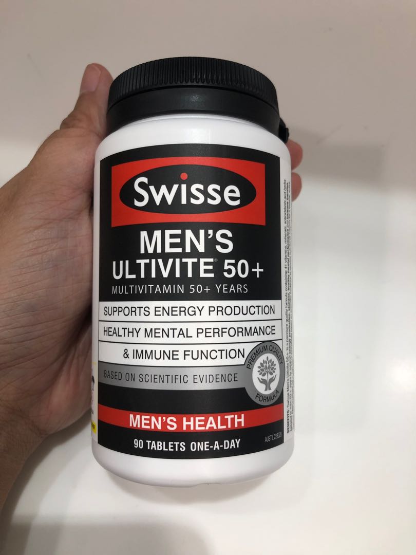 (現貨90片) ~ Swisse 50歲以上男性多元維他命 (Swisse Men's 50+ Ultivite Multivitamin Tab) 到期日: 2021年 09月, 美容＆個人 ...