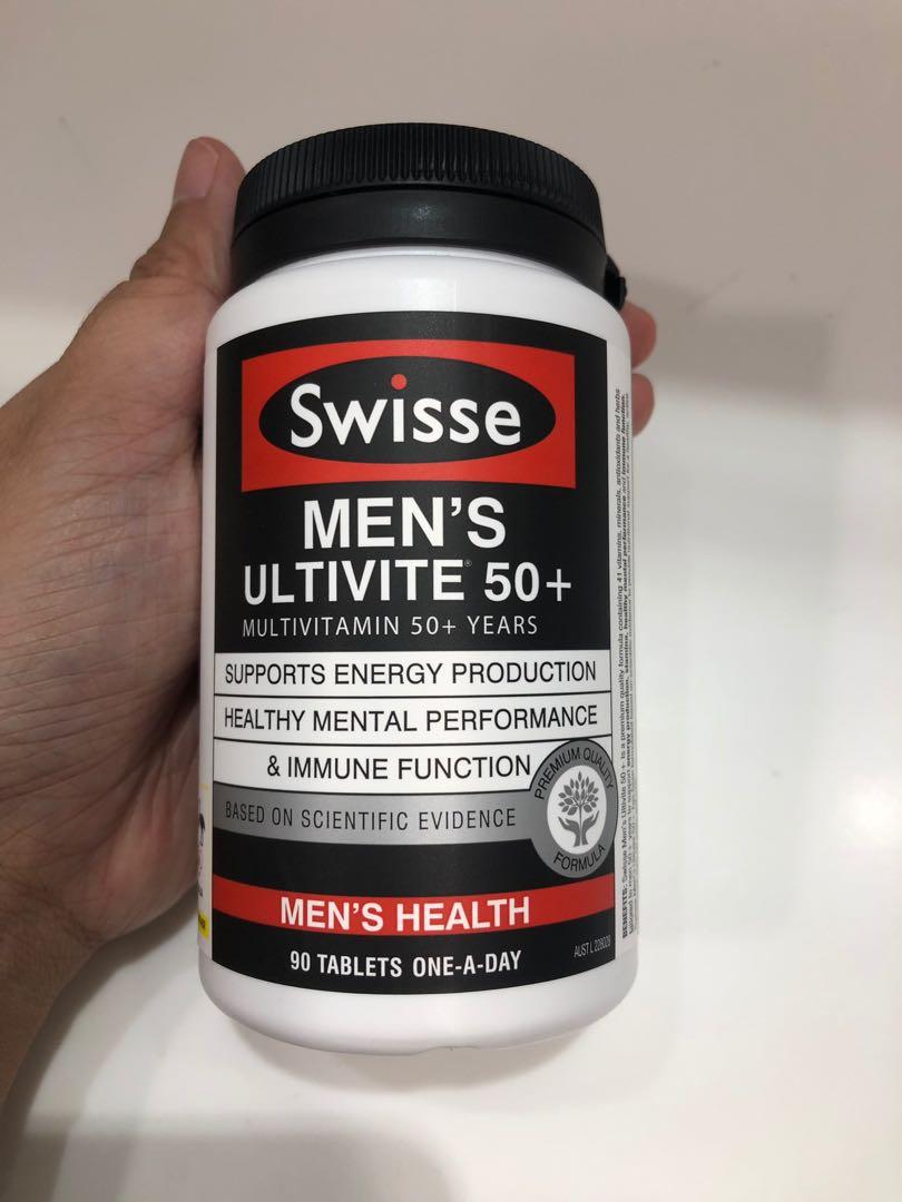 (現貨90片) ~ Swisse 50歲以上男性多元維他命 (Swisse Men's 50+ Ultivite Multivitamin Tab) 到期日: 2021年 09月, 美容＆個人 ...