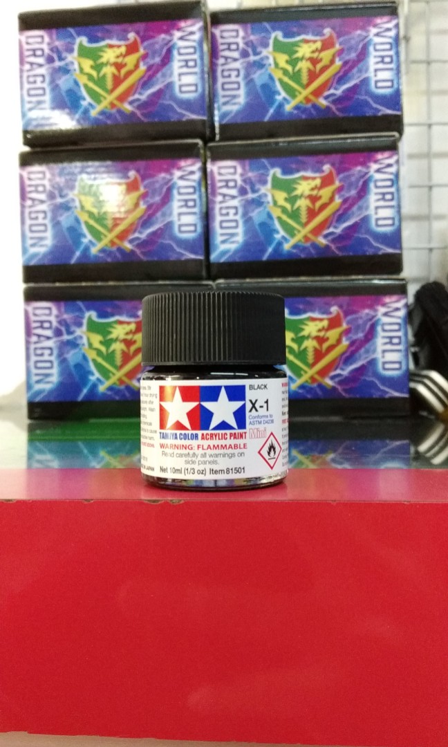 Tamiya X-1 Black Acrylic Paint, Hobbies & Toys, Stationery & Craft ...