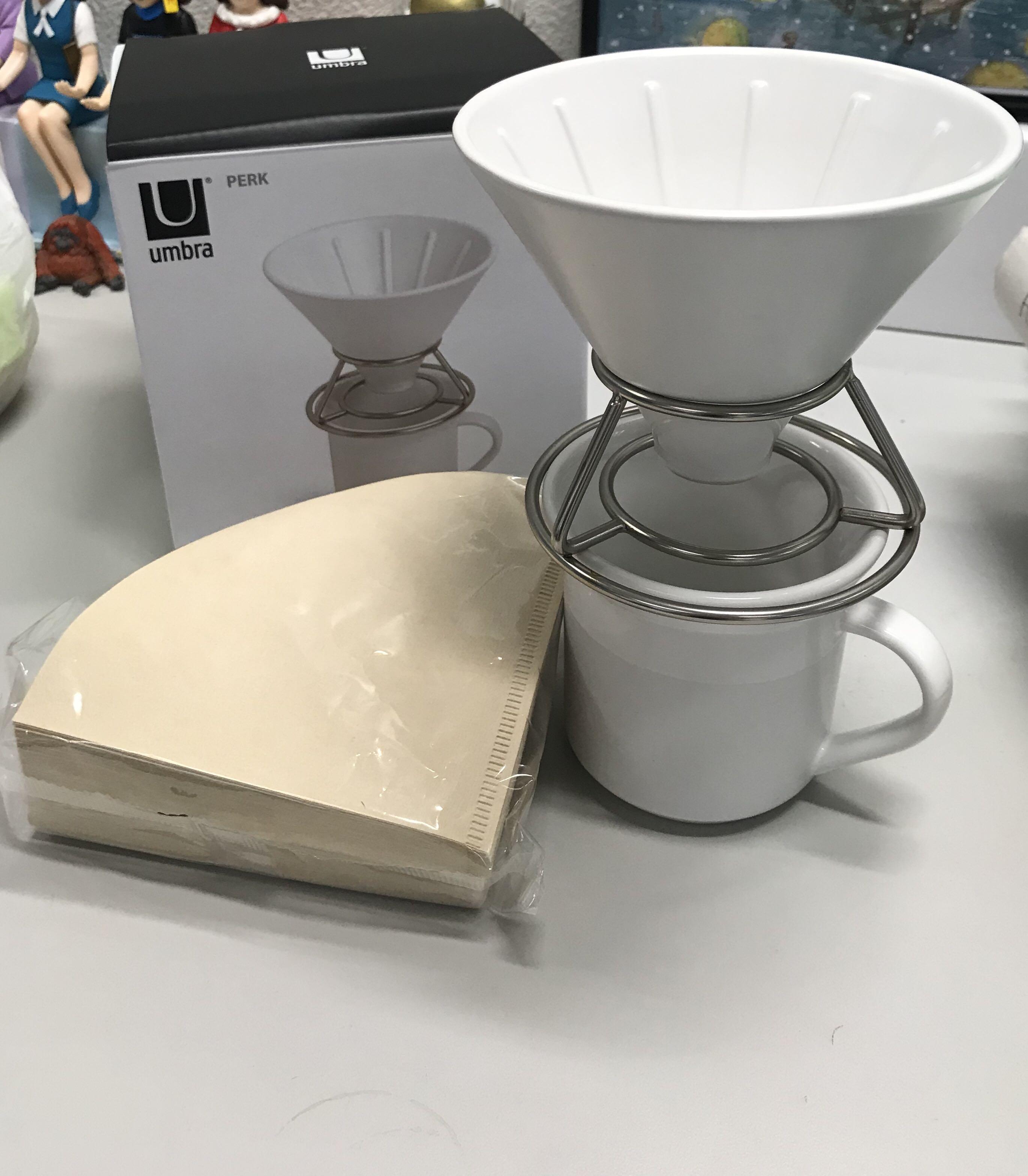Umbra perk dripper set + filter paper, 傢俬＆家居, 其他, 家居改善及收納用品 - Carousell