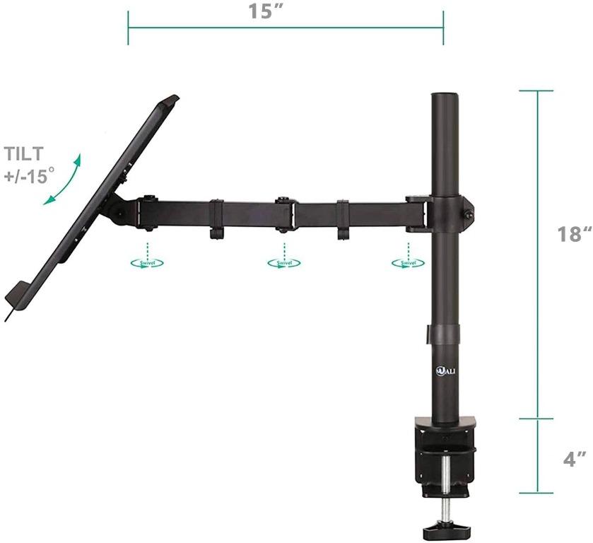Desk Extender Tray Laptop Screen Extender WALI Laptop Mount Arm For ...