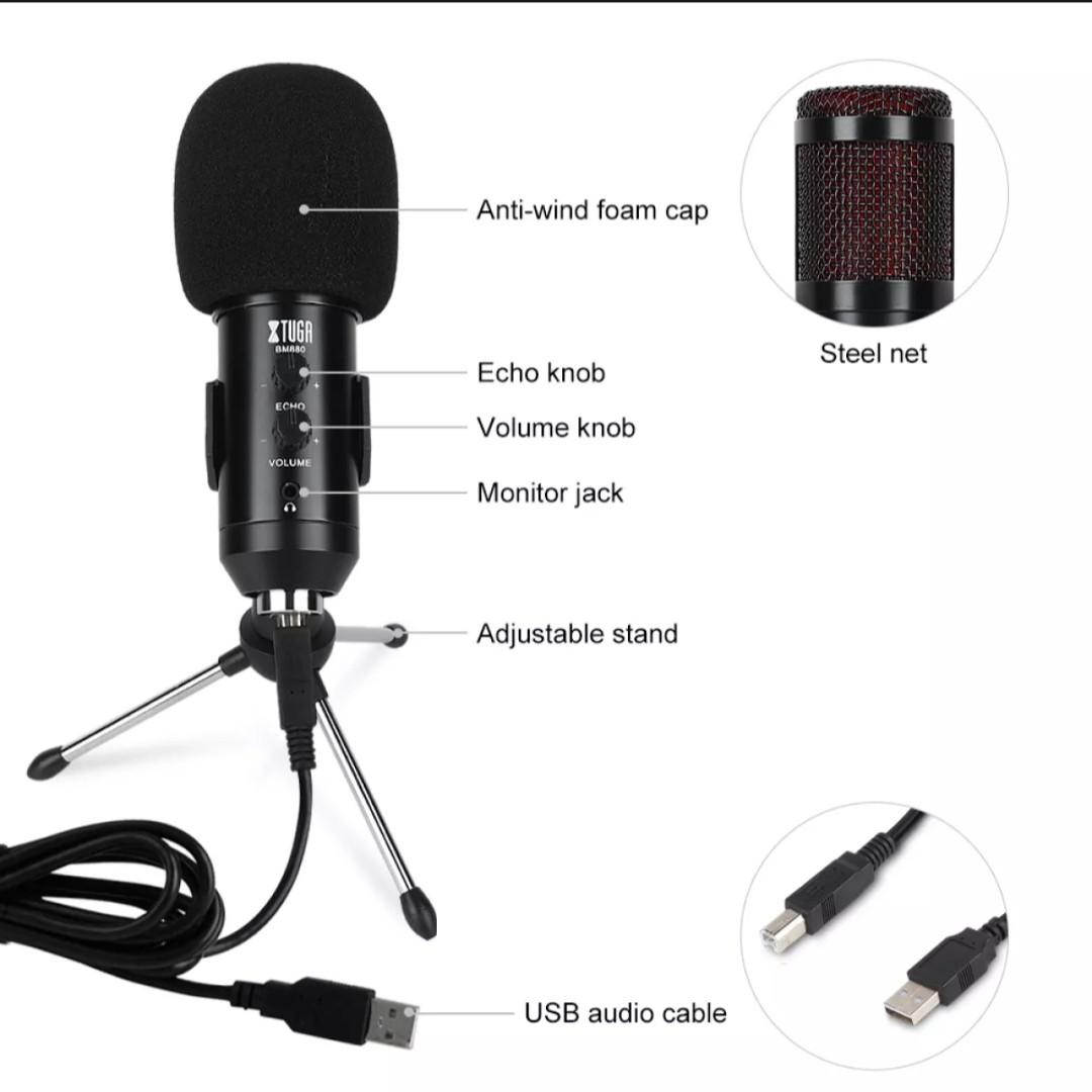 XTUGA BM880 Microphone Condenser, Hobbies & Toys, Music & Media, CDs ...