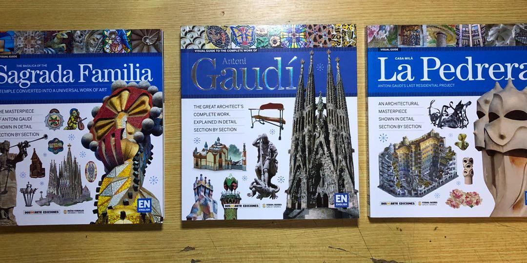 Antoni Gaudi Sagrada Familia Casa Mila Visual Guide book set, Hobbies ...