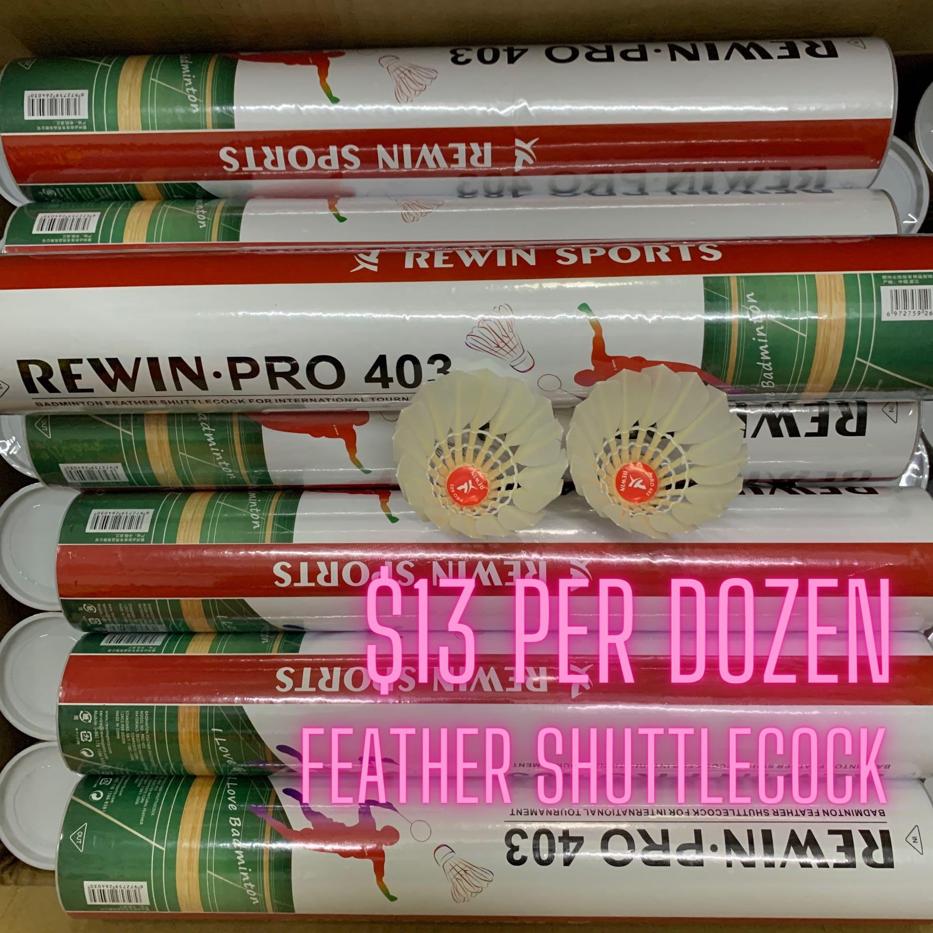 Beginner-intermediate Badminton shuttlecock feather shuttles net racket ...