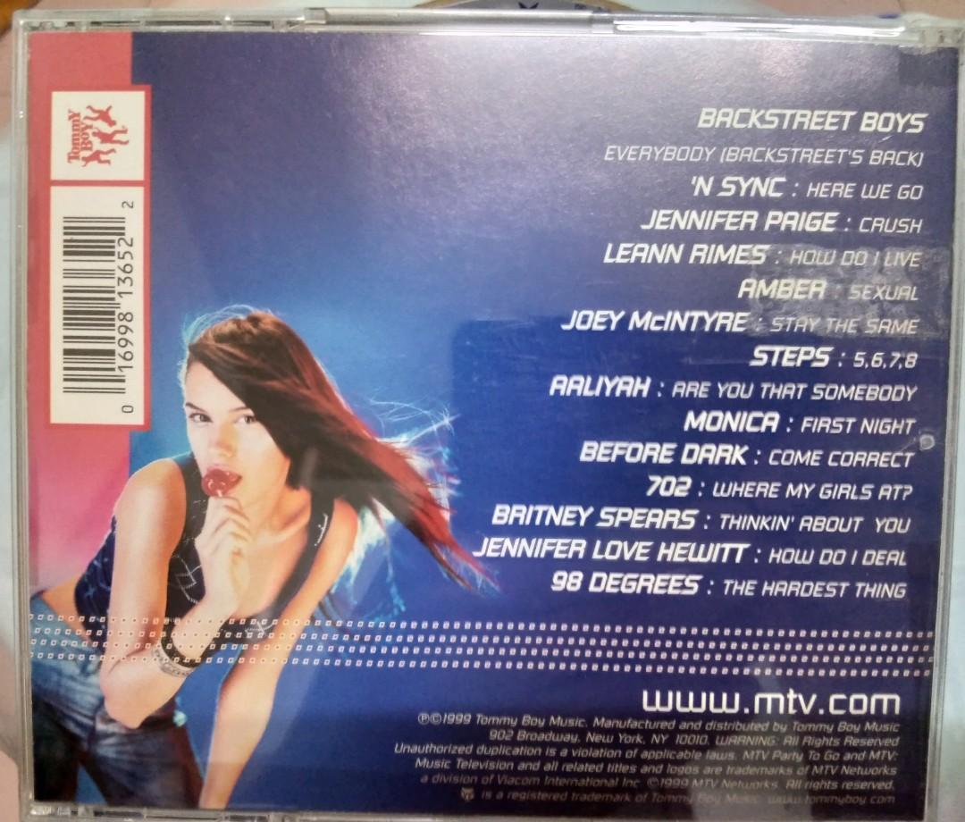 CD MTV Party To Go featuring BACKSTREET BOY , N'SYNC , BRITNEY SPEAR , 98 degree ...