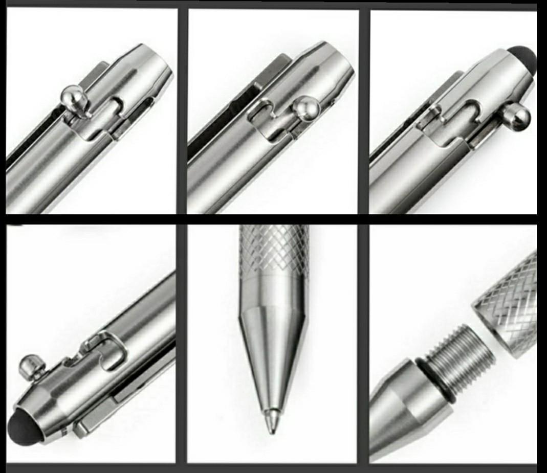 Cool Hand Titanium Bolt-Action Pen + Stylus for Touch Screen, Compact ...