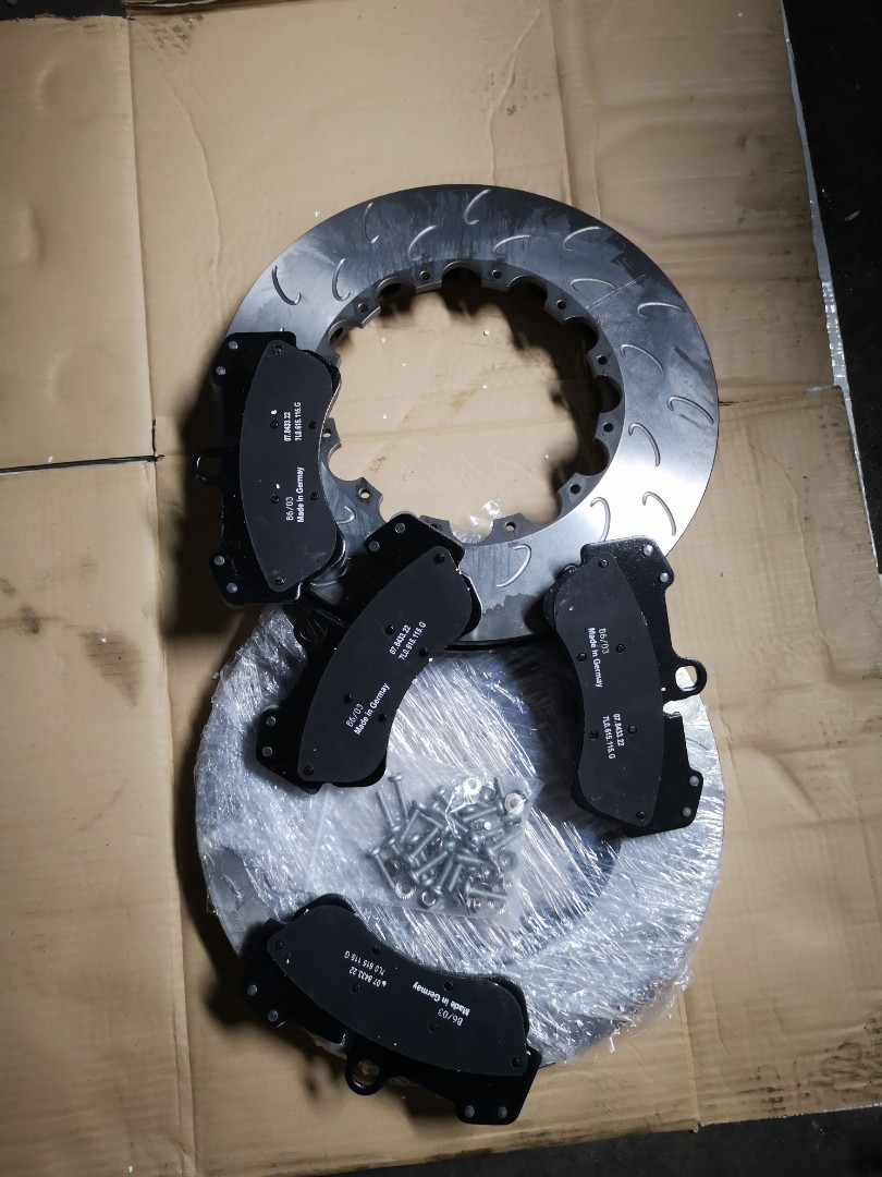 Disc rotor 350mm x32mm for original brembo 18z 6pot & brake pad, Car ...