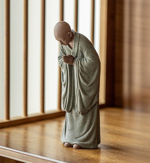 Praying Monk Statue, Hobbies & Toys, Religious Items on Carousell