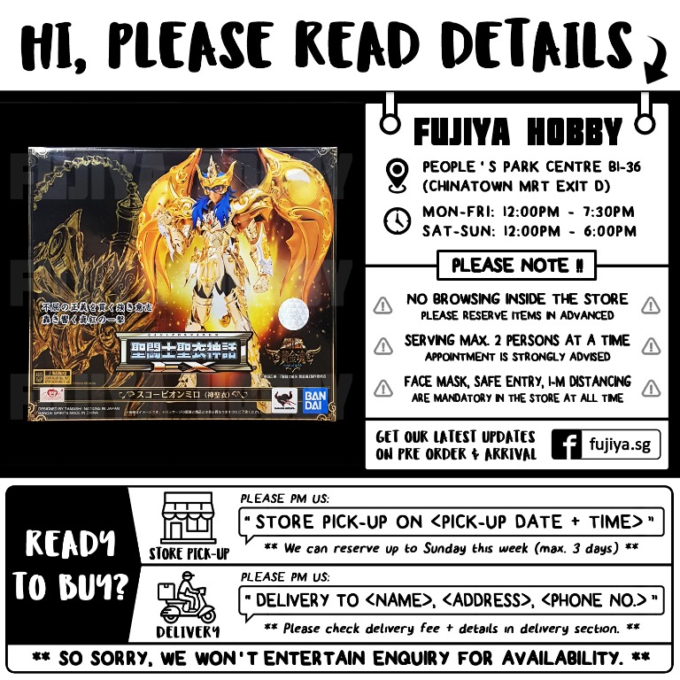 [LAST-1!!] Saint Cloth Myth Scorpio Milo (God Cloth) [ASIA!!], Hobbies ...