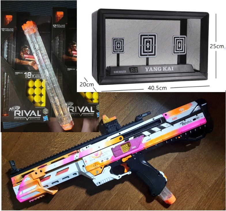 (modded)Nerf Rival Helios home range set, Hobbies & Toys, Toys & Games ...