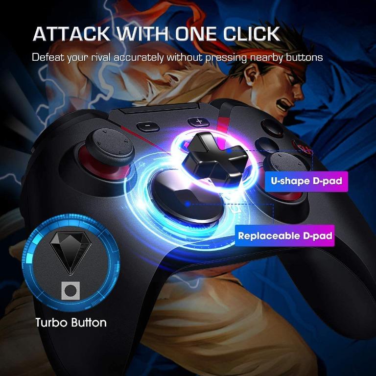 PICTEK Wireless Controller, Rechargeable Bluetooth Gamepad for Android ...