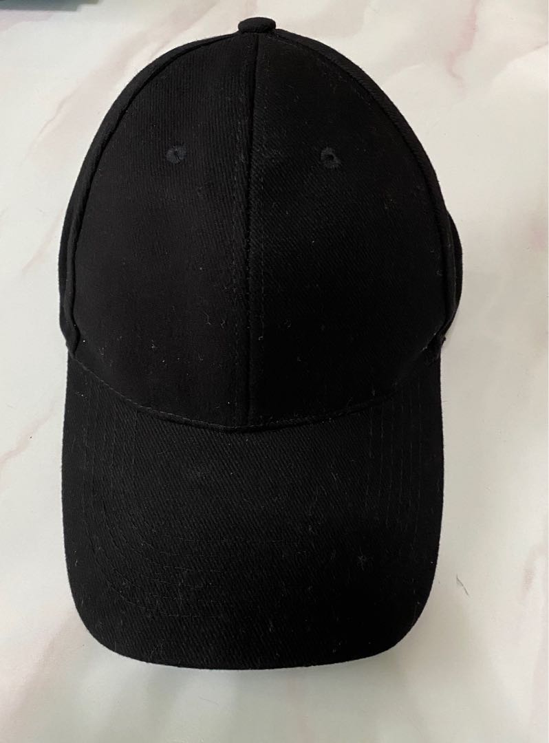 Plain Black Cap, Women's Fashion, Watches & Accessories, Hats & Beanies ...