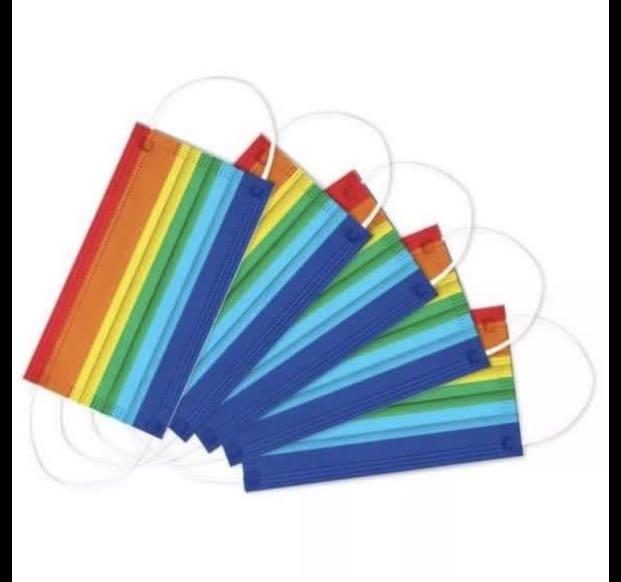 Rainbow Mask, Health & Nutrition, Face Masks & Face Shields on Carousell