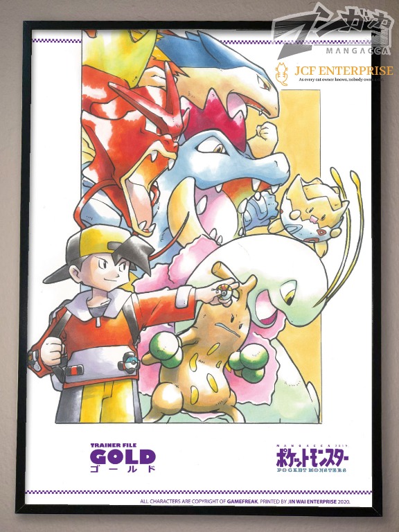 [MANGACCA] Pokémon Trainer Files Gold Hand Drawn Gold Dust A4 Printed ...