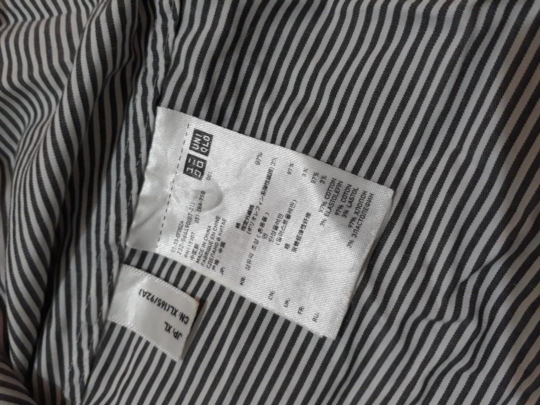 UNIQLO Kemeja Garis-garis, Fesyen Wanita, Pakaian Wanita, Atasan di ...