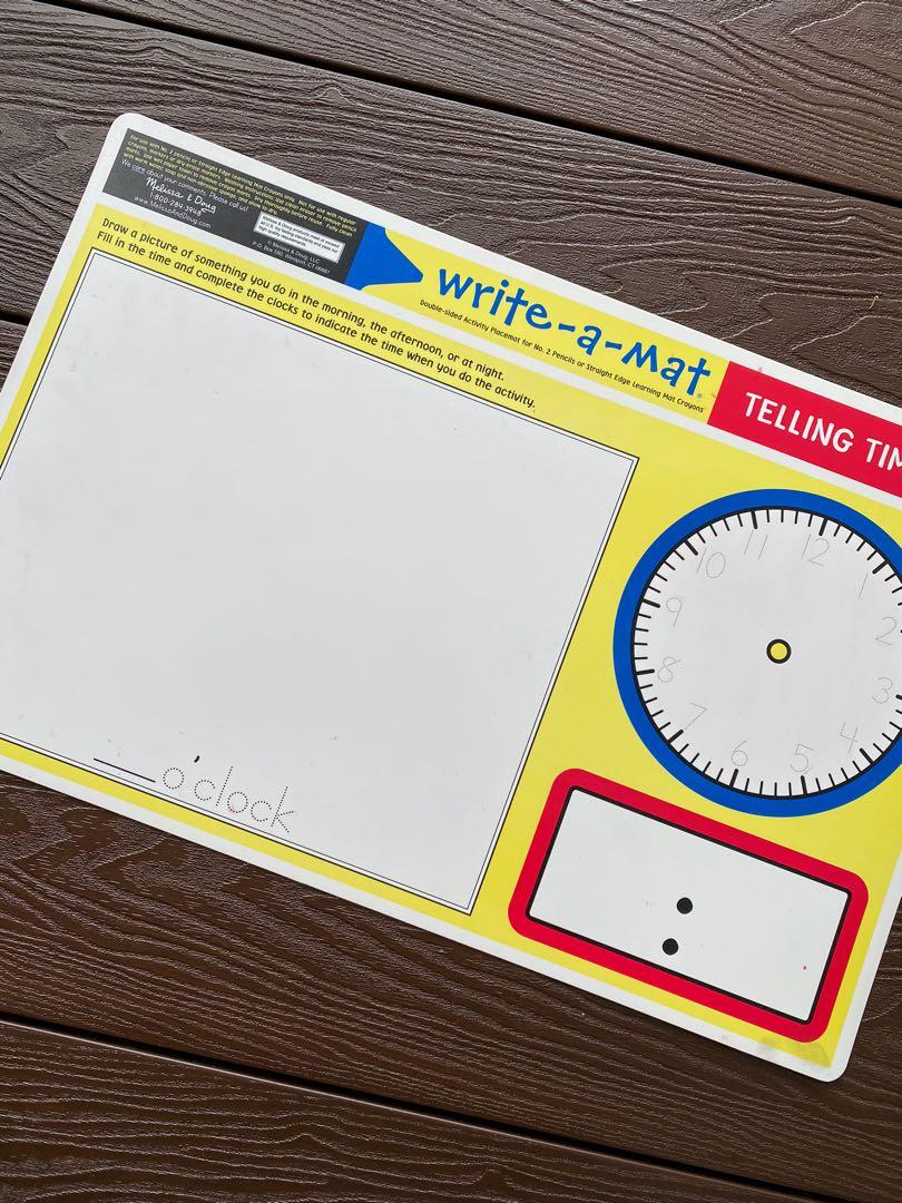 Write a Mat - learning time, Books & Stationery, Children's Books on ...
