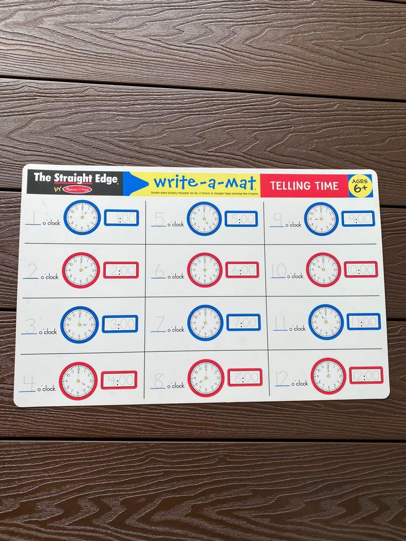 Write a Mat - learning time, Books & Stationery, Children's Books on ...
