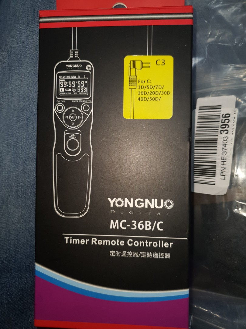 Yongnuo Digital MC-36B/C Timer Remote Controller, Photography ...