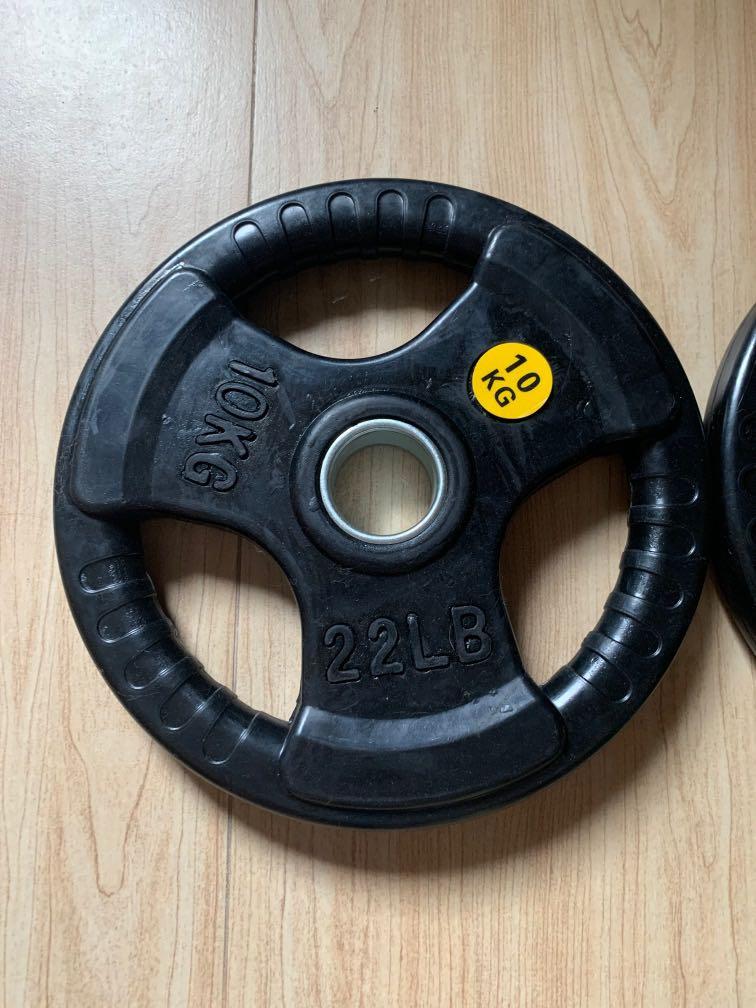 10KG RUBBER WEIGHTS EACH $30, Sports Equipment, Exercise & Fitness ...